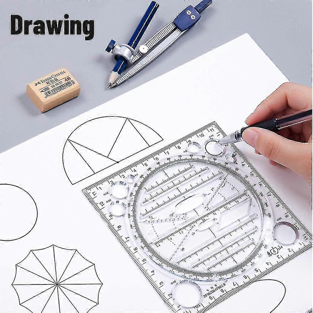Multifunctional Drawing Ruler, Drawing Measure Ruler, Quick Drawing ...