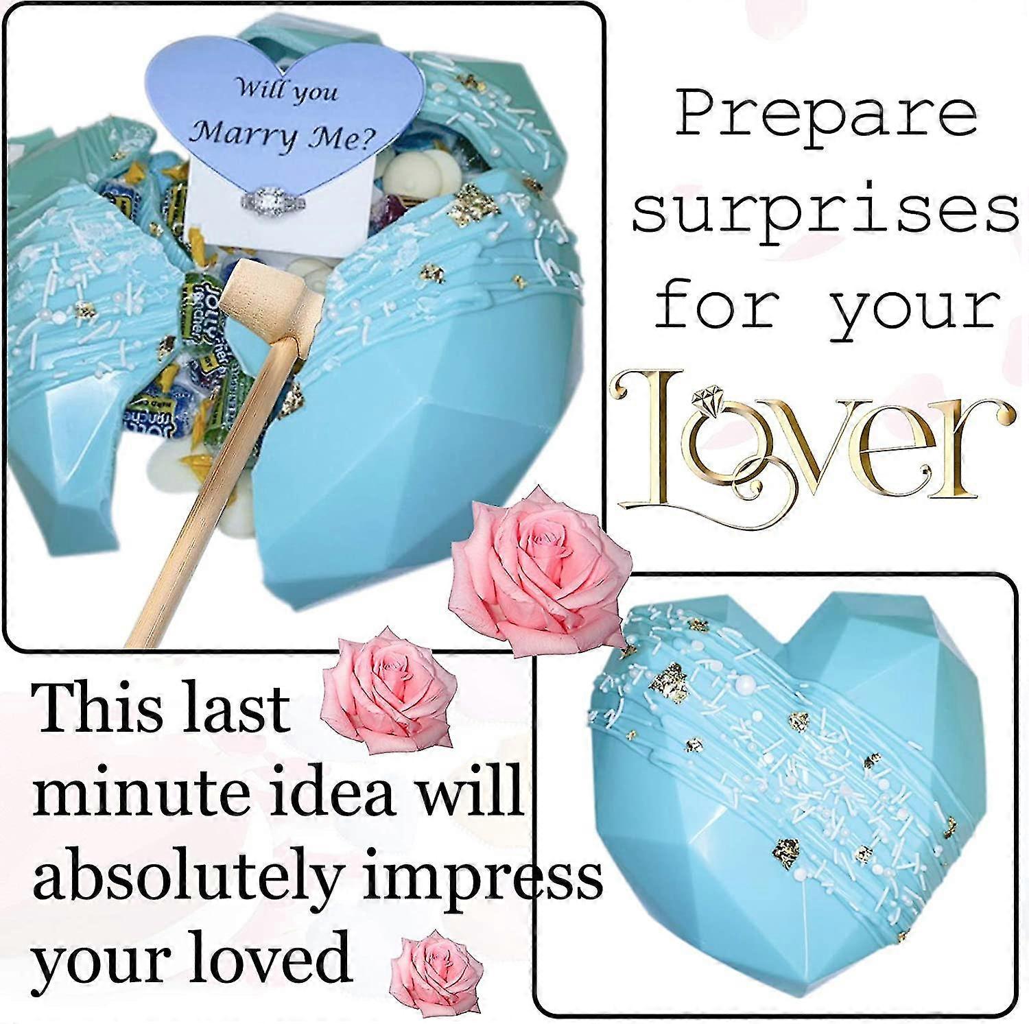 Heart Molds For Chocolate 8.7 Inch Large Silicone Cake Mold, 2 Pc ...