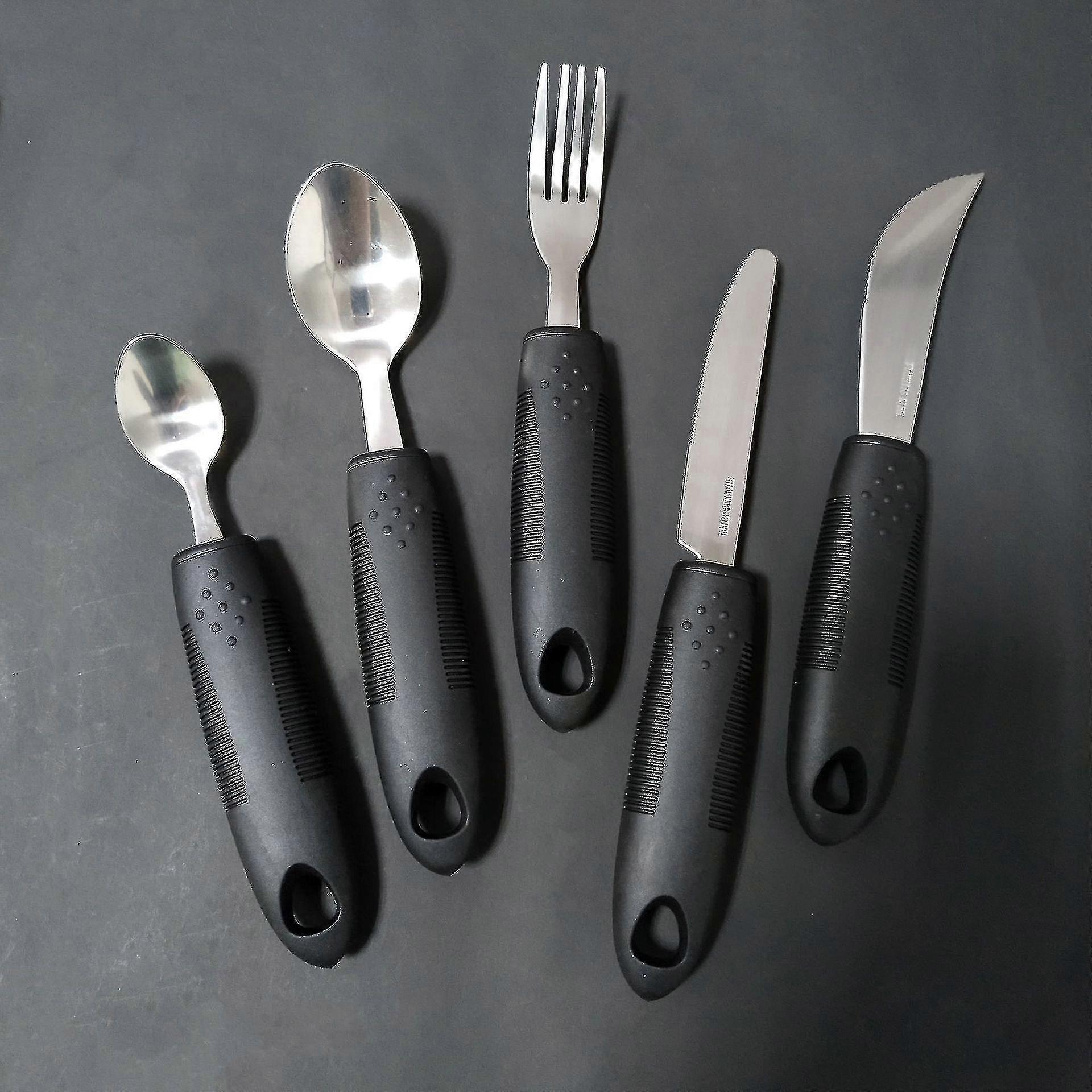 Extra Wide Handles Easy Grip Cutlery Set, Chunky Handles, Grips ...