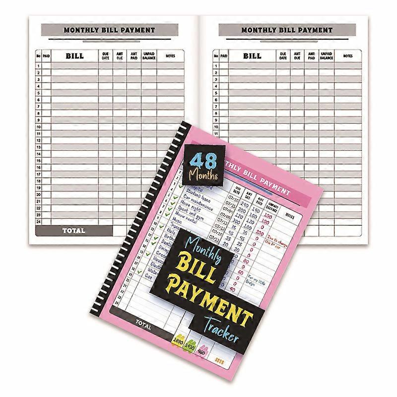 Monthly Bill Payment Checklist Notebook, Bill Tracker Notebook Monthly ...