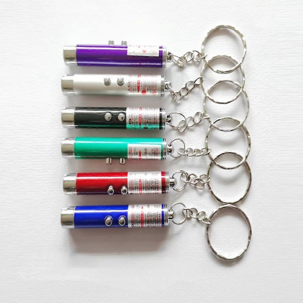 Mini Cat Toys Laser Pointer Pen Keychain Flashlight Funny Dog Stick Pet ...