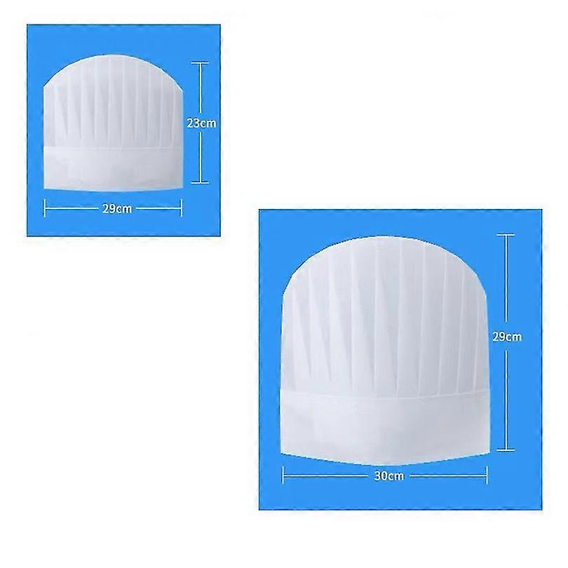 Chef Hats 20-pack Disposable White Paper Chef Toques, Chef Supplies ...