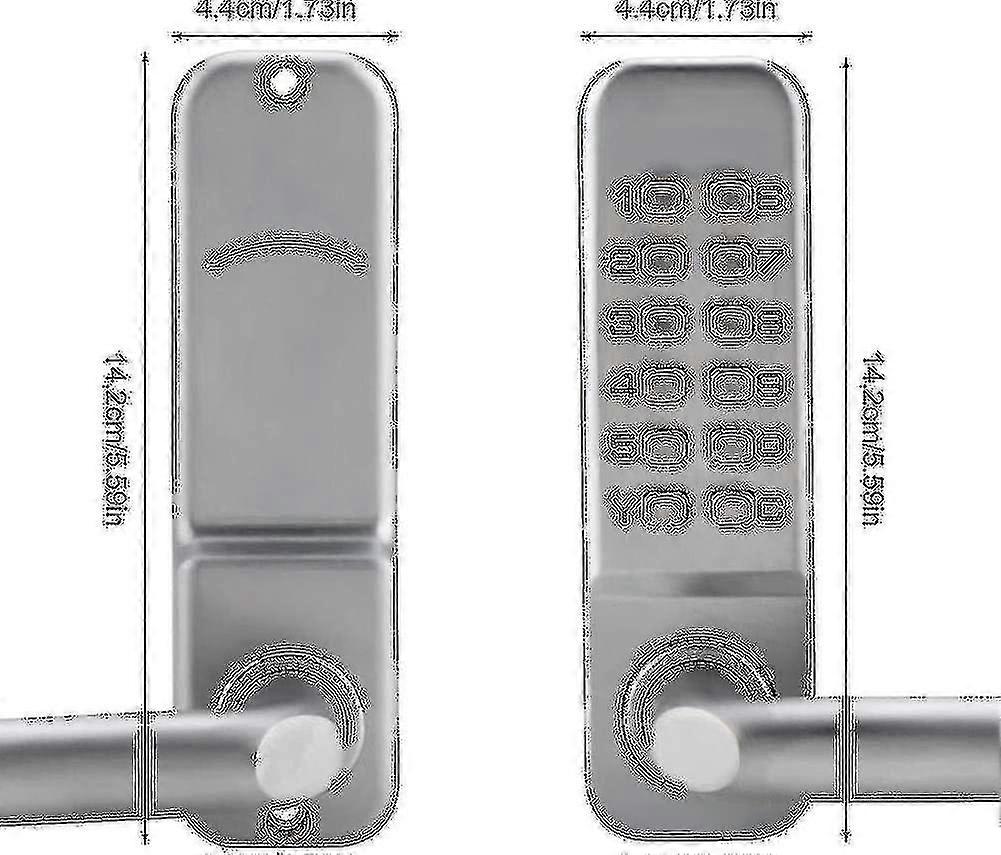 Waterproof Mechanical Code Lock, 111 Digit Code Combination Security ...