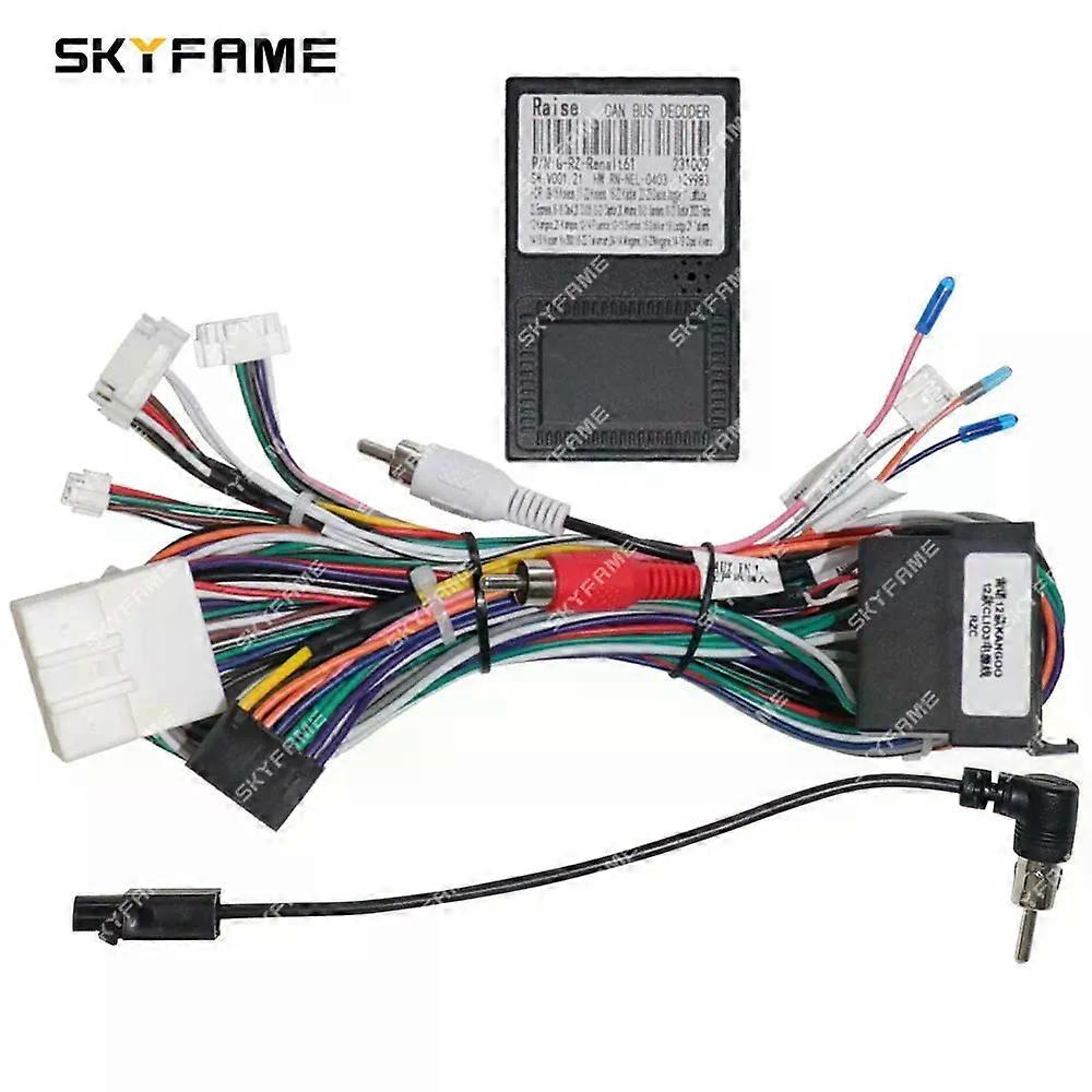 Applies to 16Pin Car Wiring Harness Adapter Canbus Box Decoder Android Power Cable For Renault ...