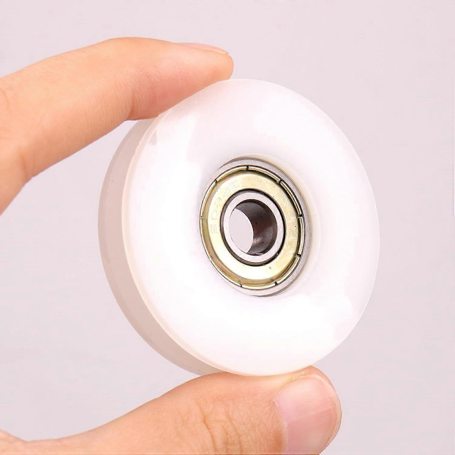 Set of 4 nylon rollers with grooves - For sliding gate, corner bars ...