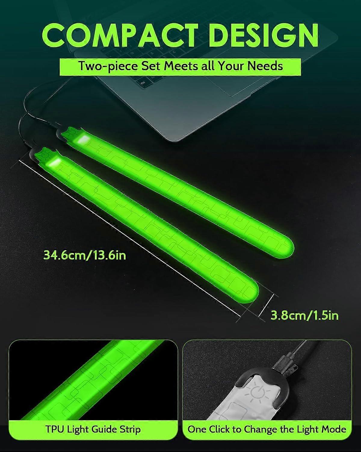 Rechargeable LED Armband 2-Pack, High Visibility Reflective Running ...