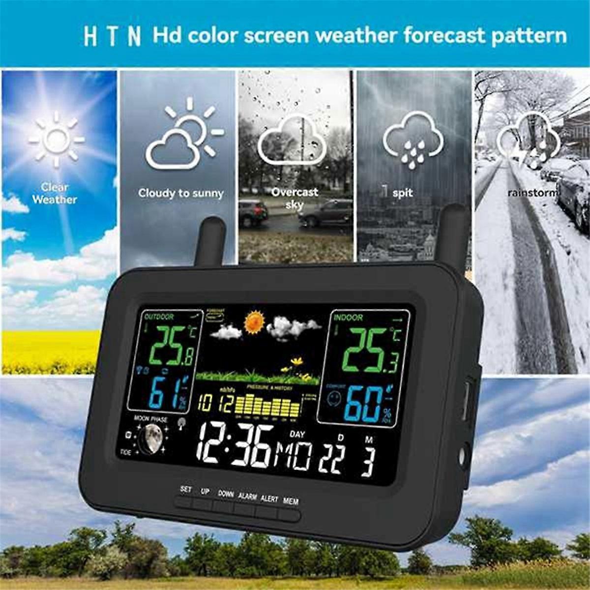 Multi-Function Color Screen Digital Weather Station Weather Station ...