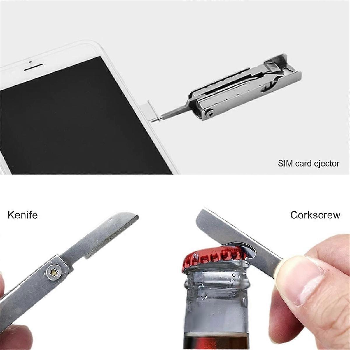 11 in 1 Multitool Slot Screwdriver Bit Bottle Opener Card Removers ...