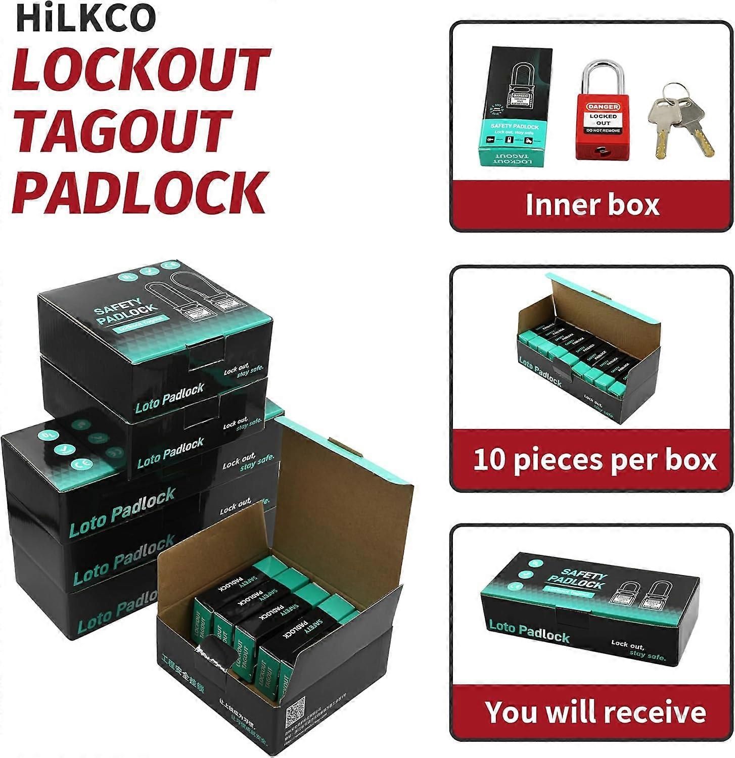 Lockout Tagout Lock Set 10 Pack Padlocks OSHA Compliant Safety Loto ...