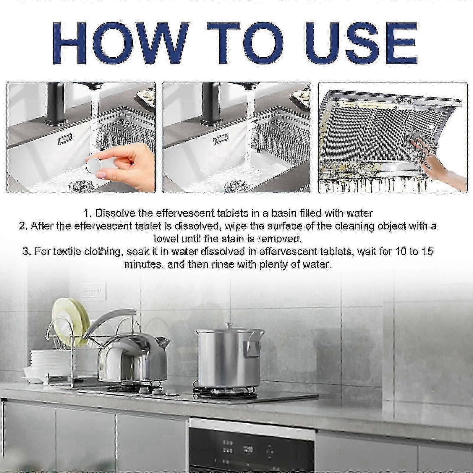 Multi-Functional Bio-Enzyme Cleaning Tablets, Bathroom Kitchen Multi ...