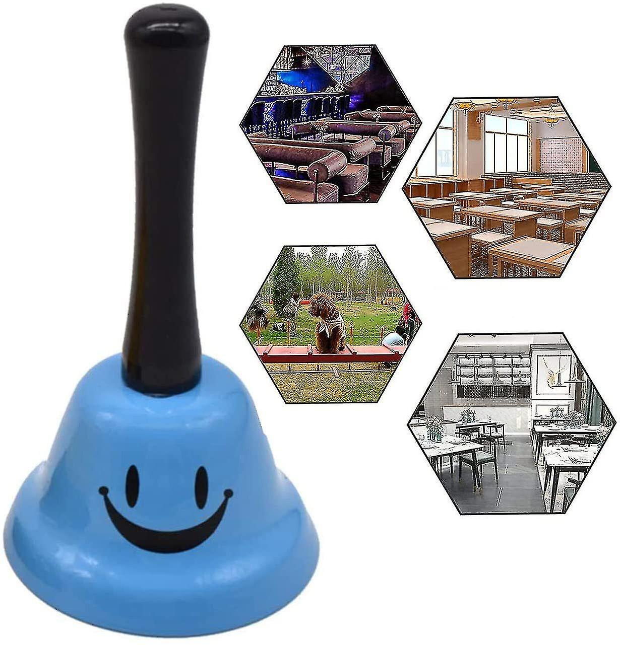 3 Pcs Table Bell Reception Bell, Metal Table Bell Smile Pattern Hand ...