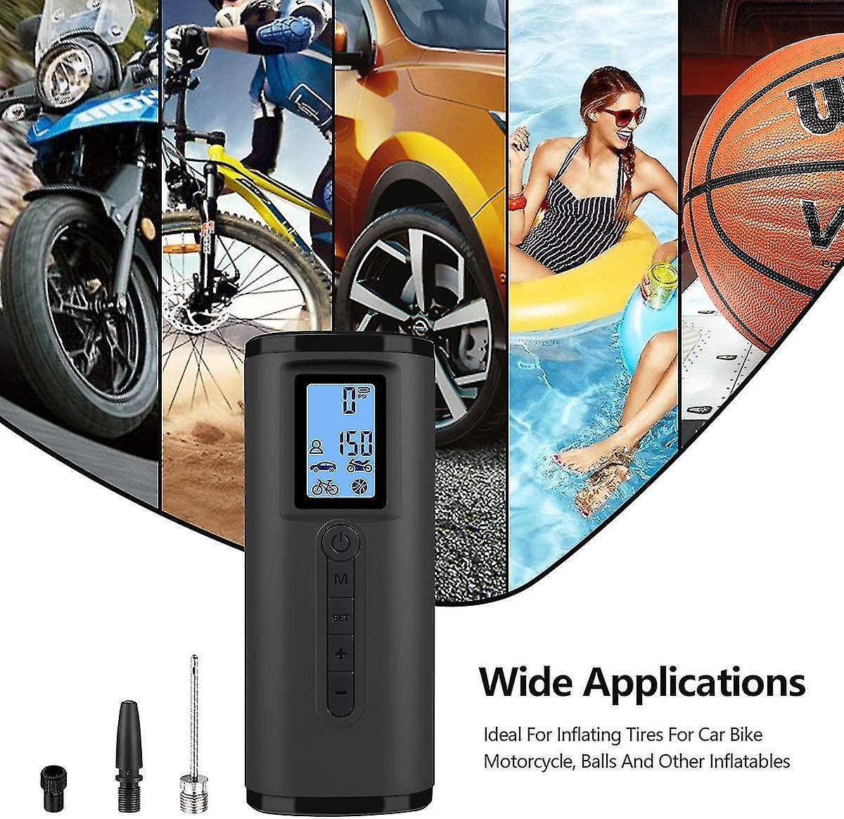150 Psi Tire Inflator Portable Air Compressor Bicycle Pump With Digital ...