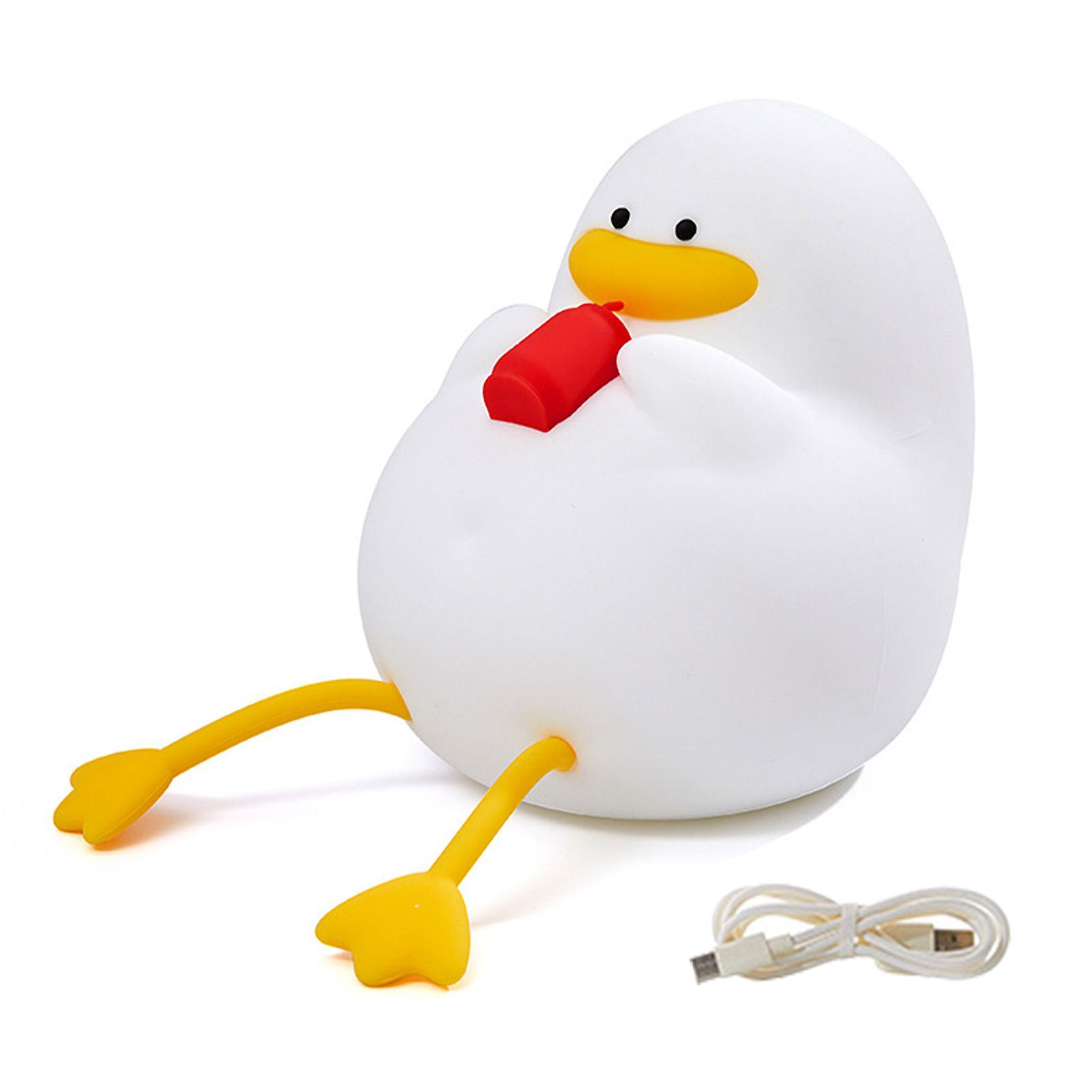 Reduced！Dimmable USB Rechargeable Cute Duck Gift Lamp Bedside Night ...
