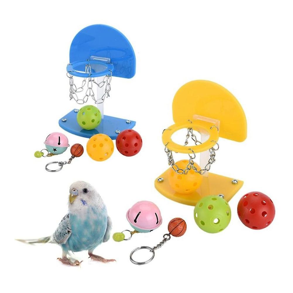 ZHOUBA Mini Basketball Stands Hoop Pet Bird Parrot Toys Parakeet Budgie ...