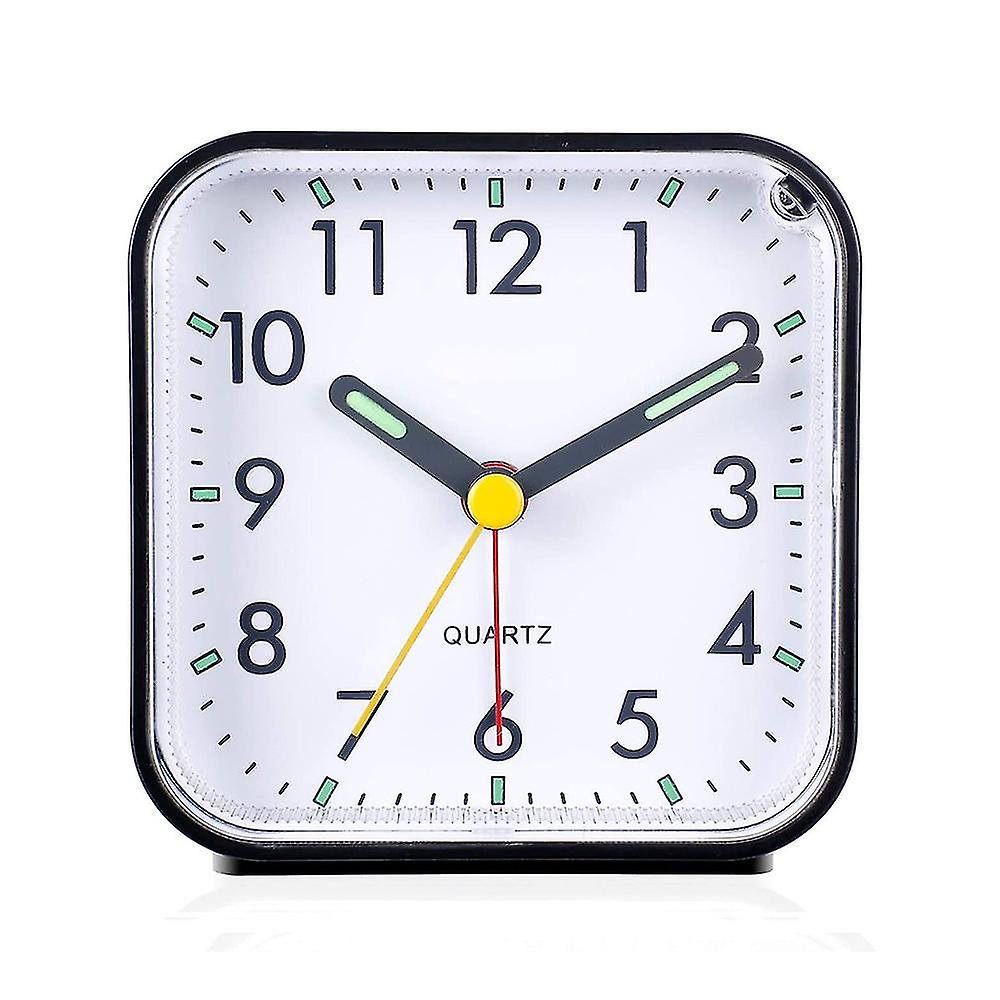 Silent Analog Alarm Clock Non Ticking, Gentle Wake, Beep Sounds ...