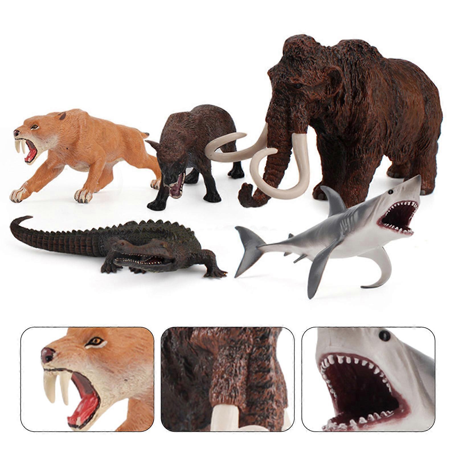 Animal Figurine Simulated Mammoth Megalodon Dire Wolf Ancient Animals ...