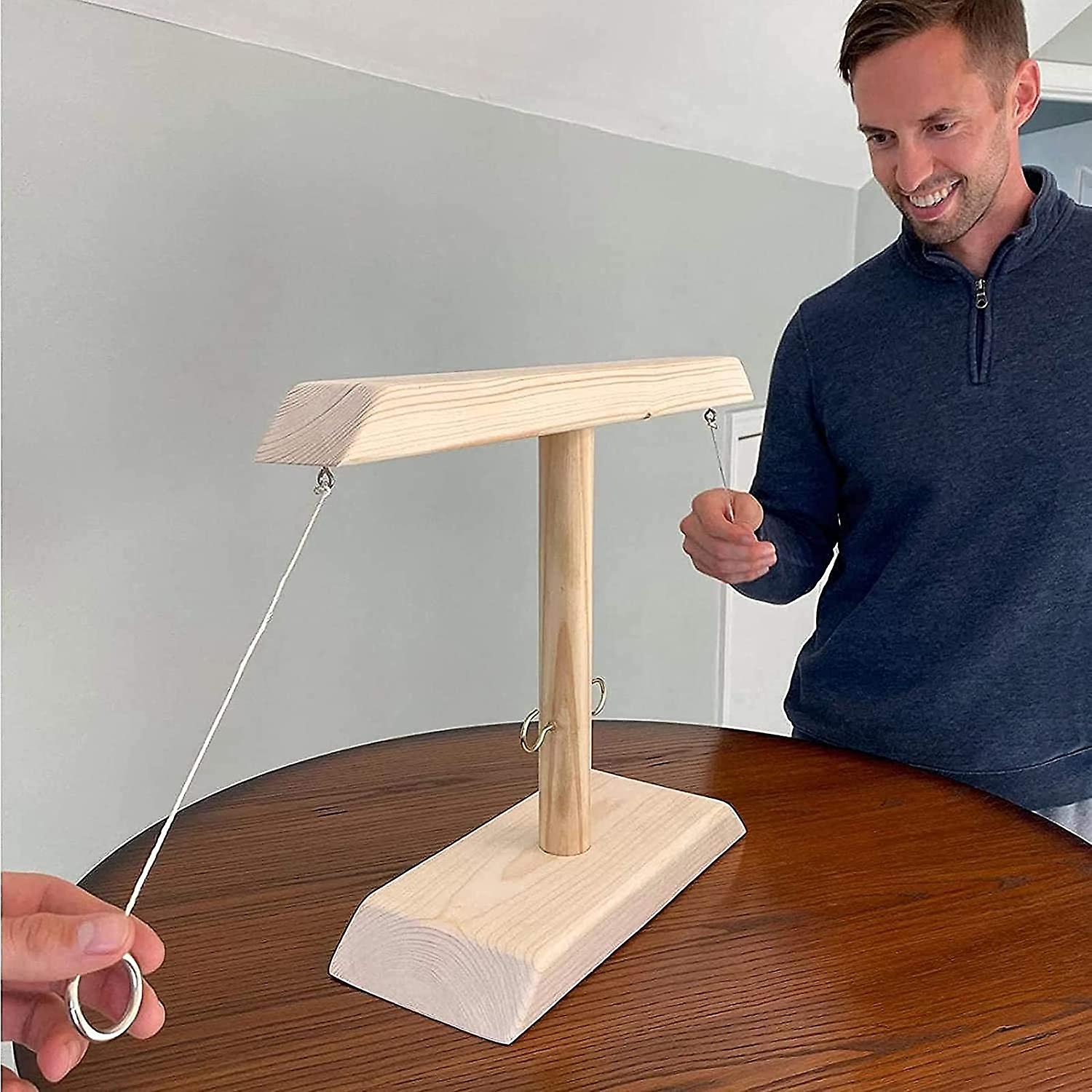 Craggy Ring Toss Game - Handmade Wooden Throwing with Shot Ladder ...