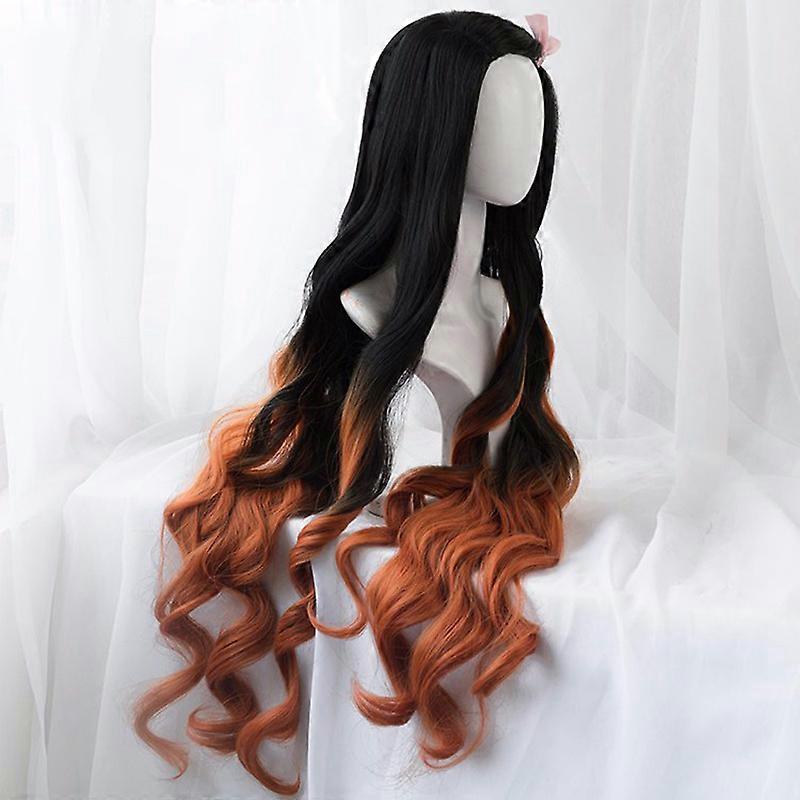 Anime Demon Slayer Kimetsu No Yaiba Nezuko Kamado Nezuko Cosplay Wig ...