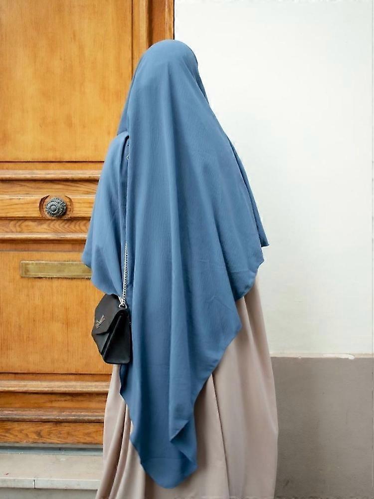 Eid Prayer Garment Hijab Long Khimar Ramdan Muslim Long Headcarf Women One Piece Jilbab Jubha ...