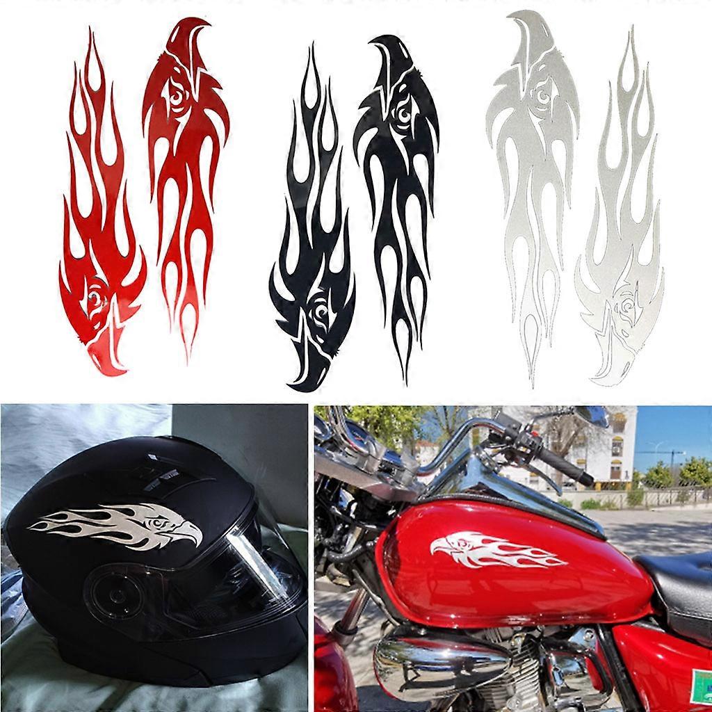 Custom Car Stickers DIY Kit Eagle Flame Pattern Reflective Scooter ...