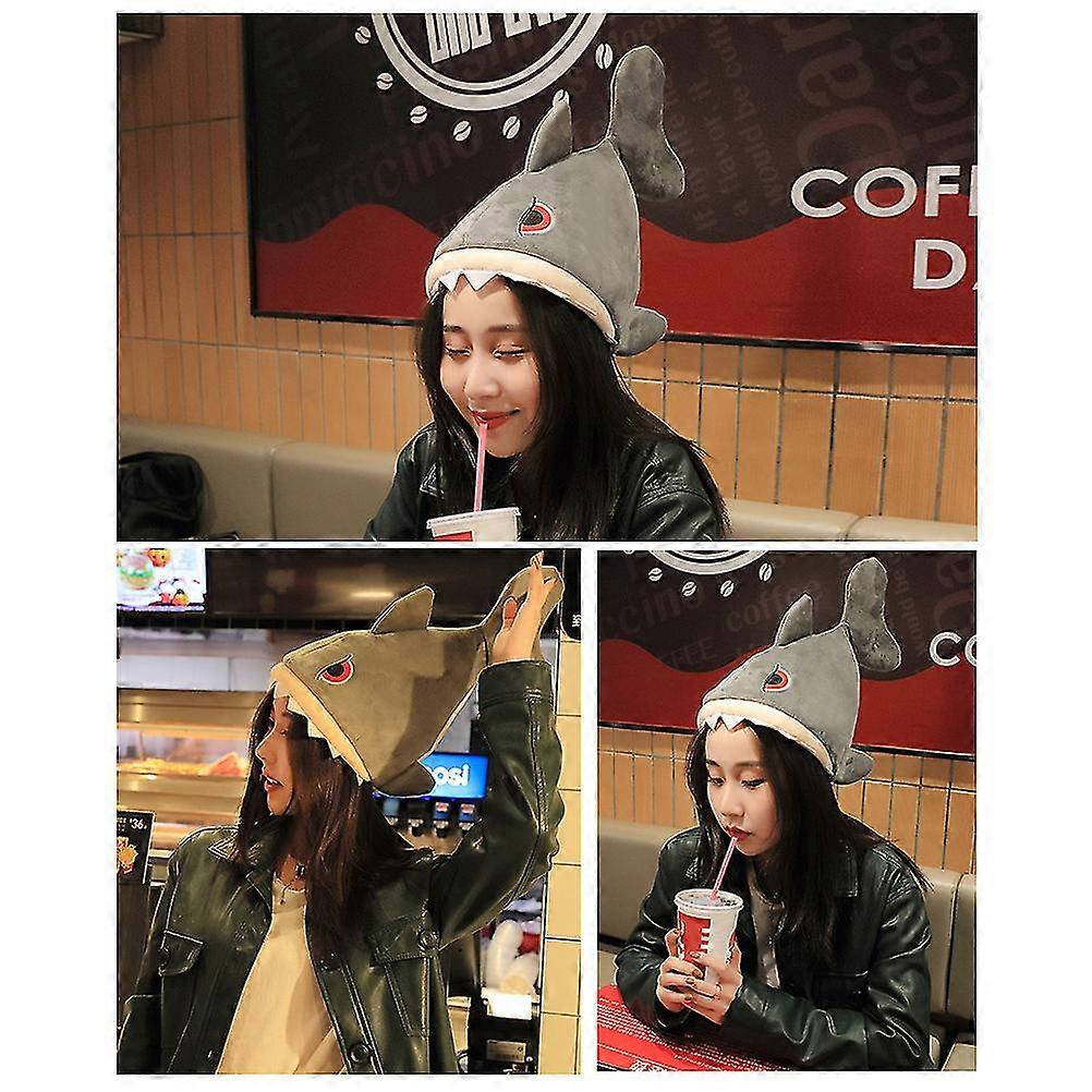 Plush Shark Hat Funny Shark Cap Stuffed Animal Costume Cap Children ...