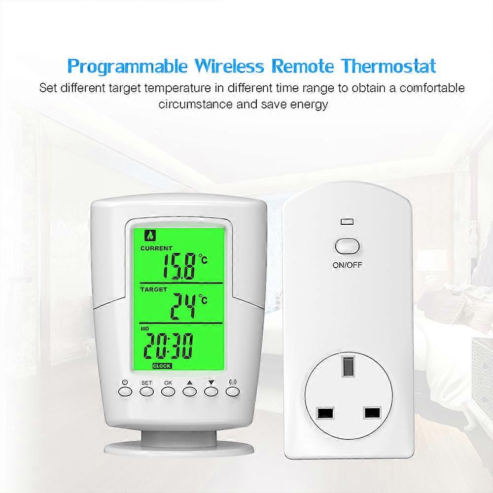 Smart Programmable Wireless Remote Thermostat + Plug in Socket Heating ...