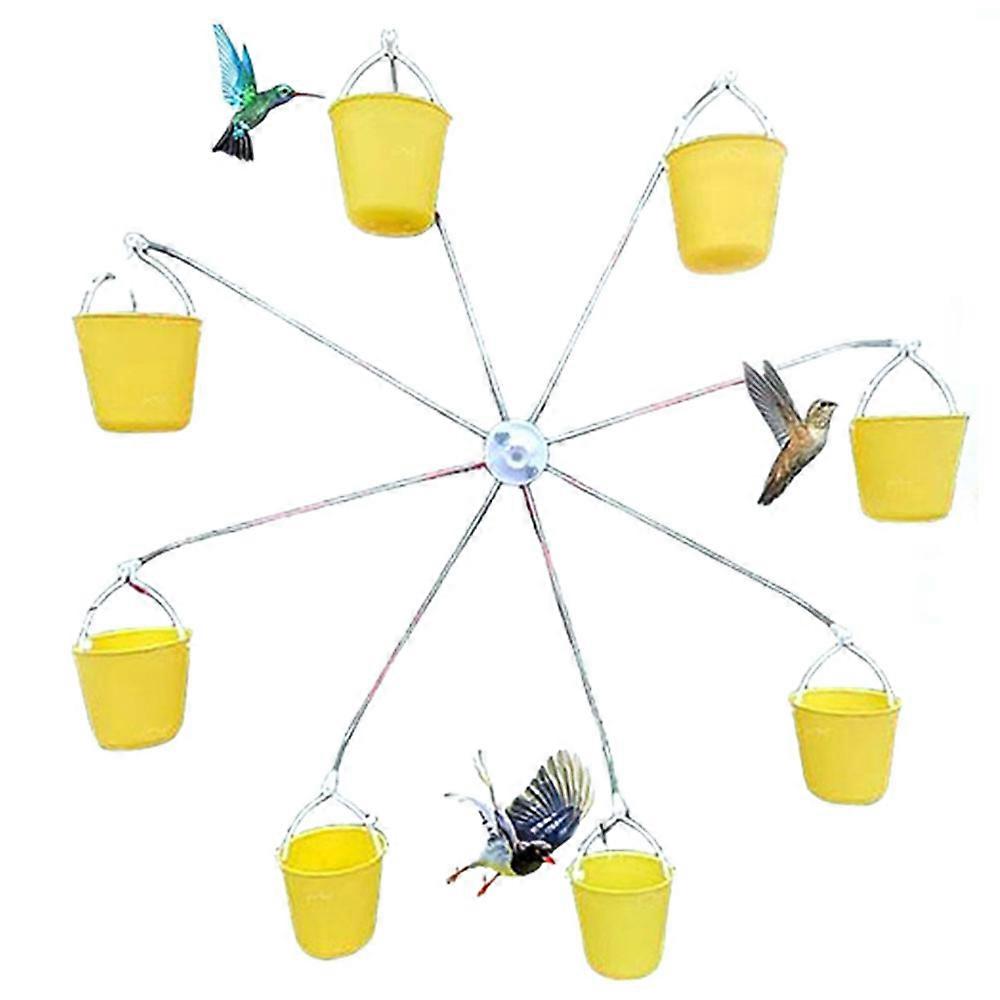 8 Buckets Ferris-Shaped Wheel for Birds Feed Charming Large Capacity ...