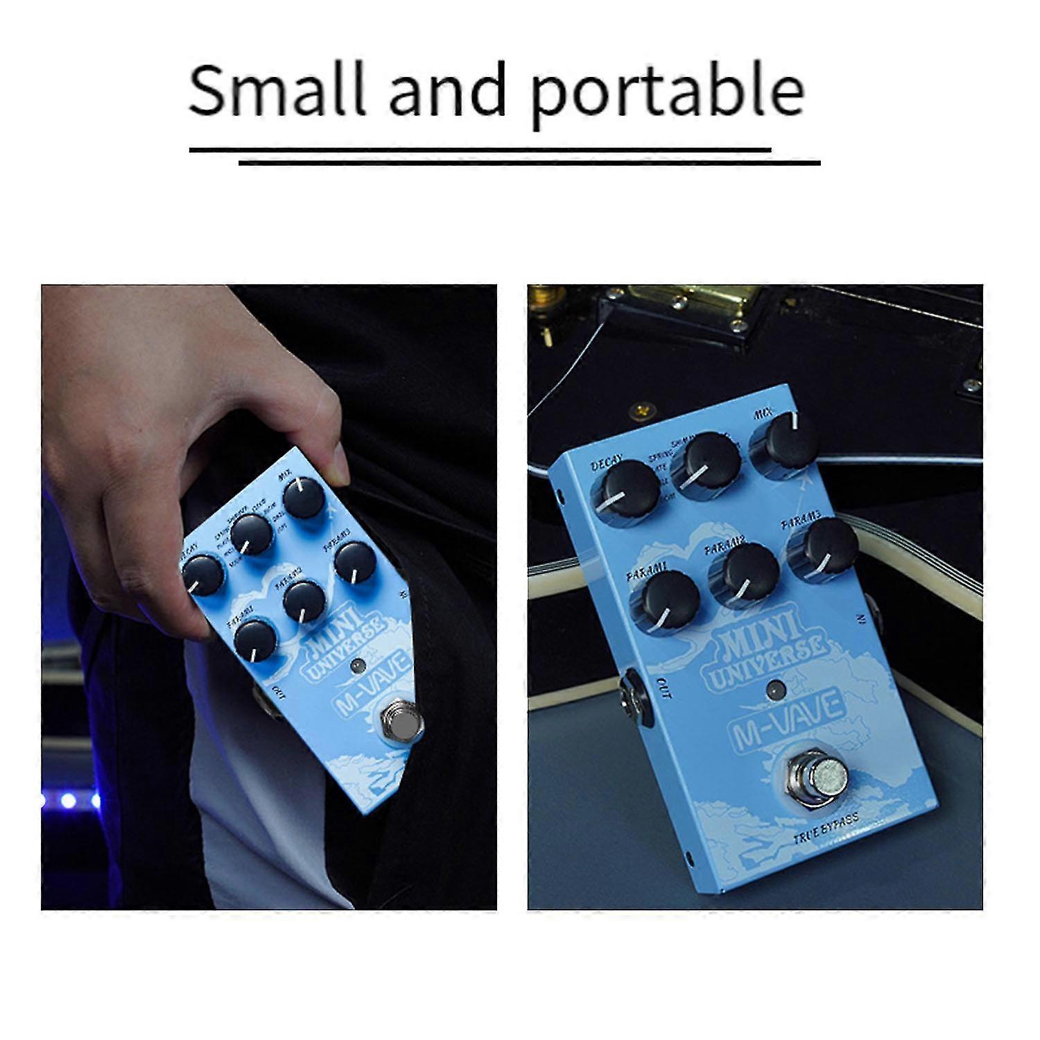 Mini Guitar Electric Guitar Digital Reverb Pedal True Bypass Metal Case ...