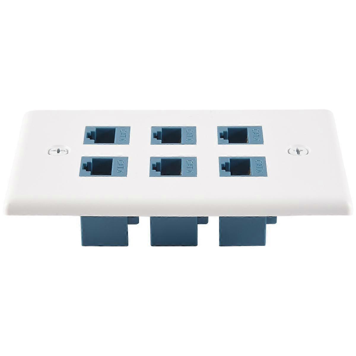 Cat 6 Ethernet Wall Plate 6 Port,Ethernet Wall Plate Female-Female ...