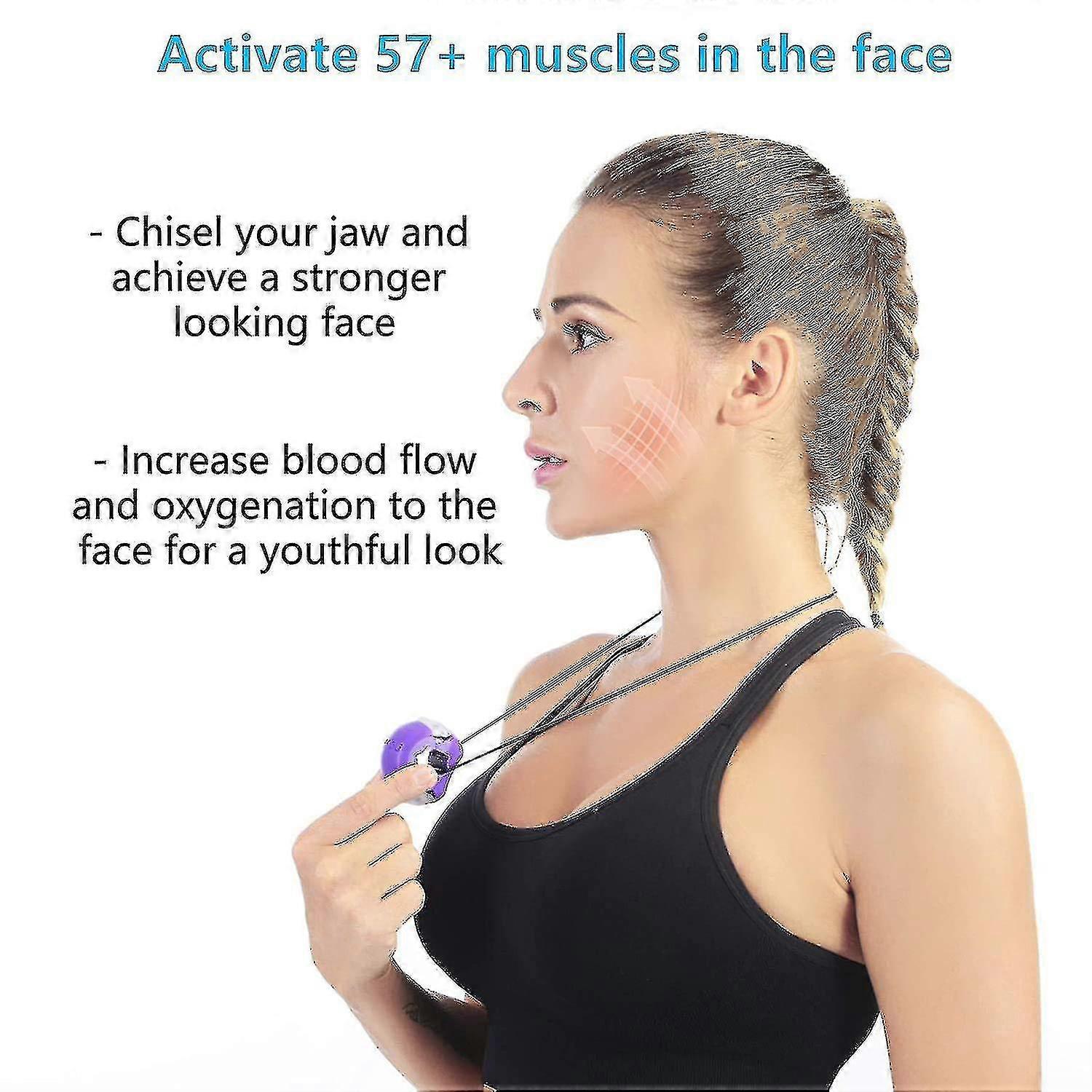 Face Slimmer, Double Chin Exerciser Ball, Jawline Exercise Fitness Ball ...