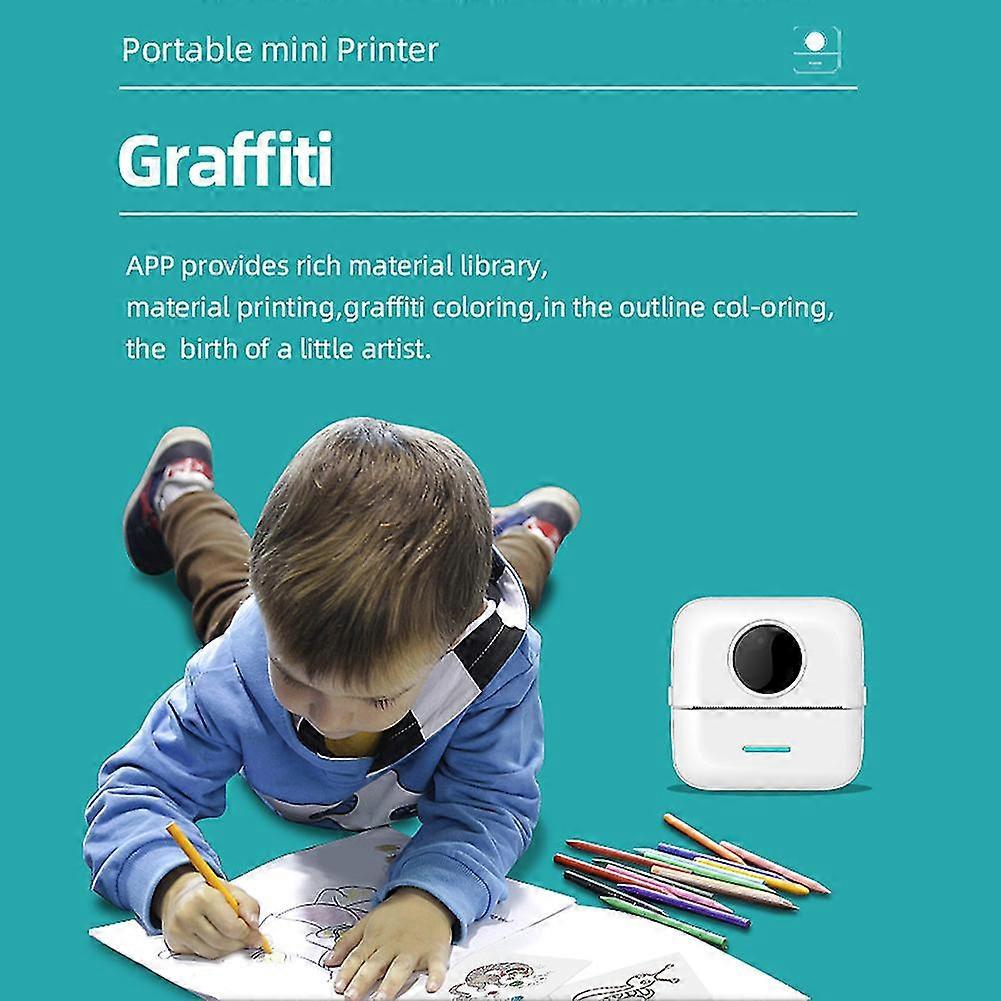 Small Pocket Printer for Kids Inkless Mobile Printing Machine for ...