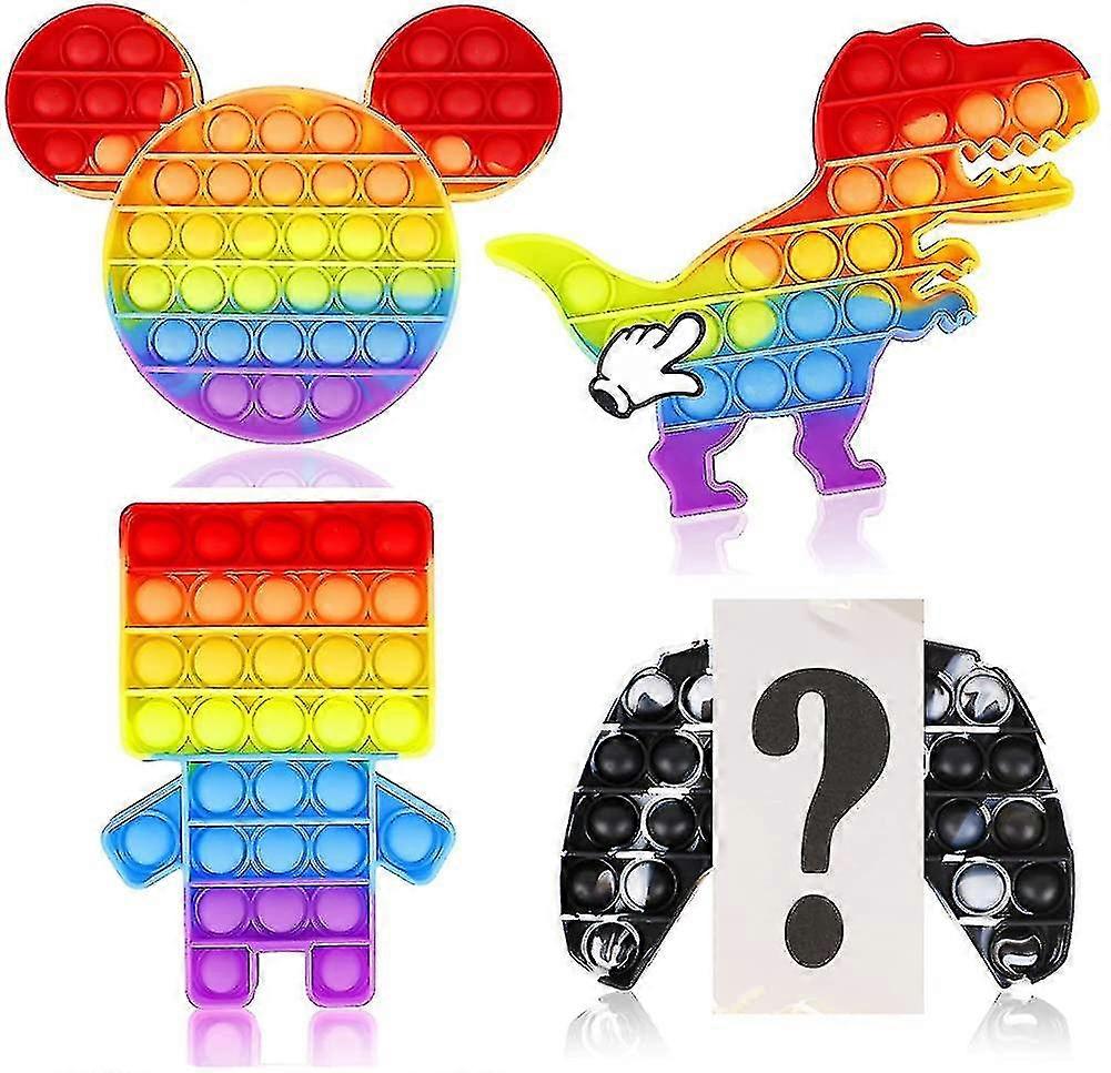 4 Pack Pop Fidget Figetget Sensory Its Toy Popping Poppet Anxiety ...