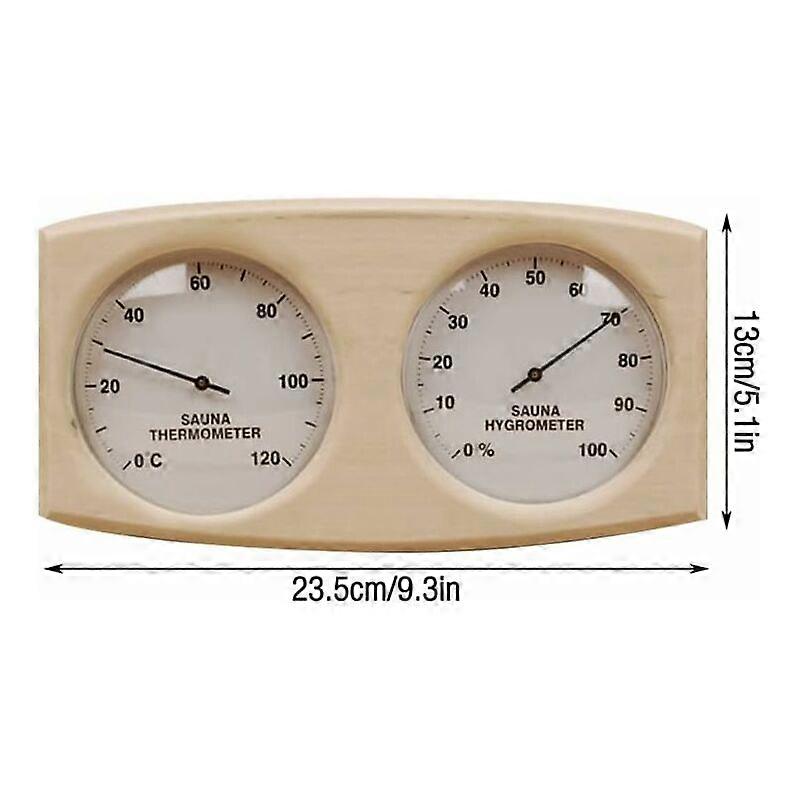 Wooden Sauna Thermometer, Sauna Thermometer and Hygrometer 2 in 1 Sauna ...