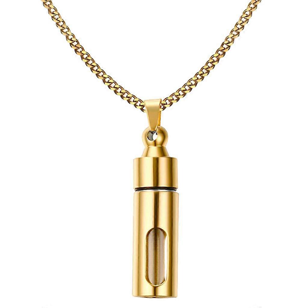 Stainless Steel Glass Openable Container Tube Urn Pendant Necklace ...