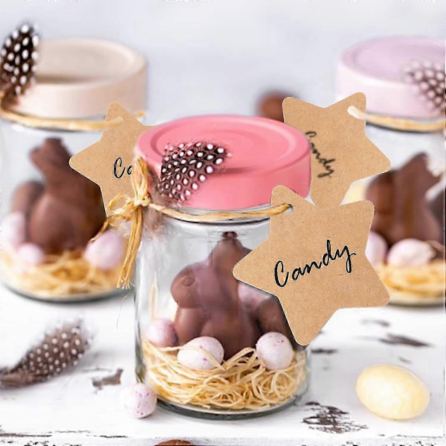 Star Gift Tags for Christmas, Pack of 100 Kraft Paper Labels Gift Tags ...