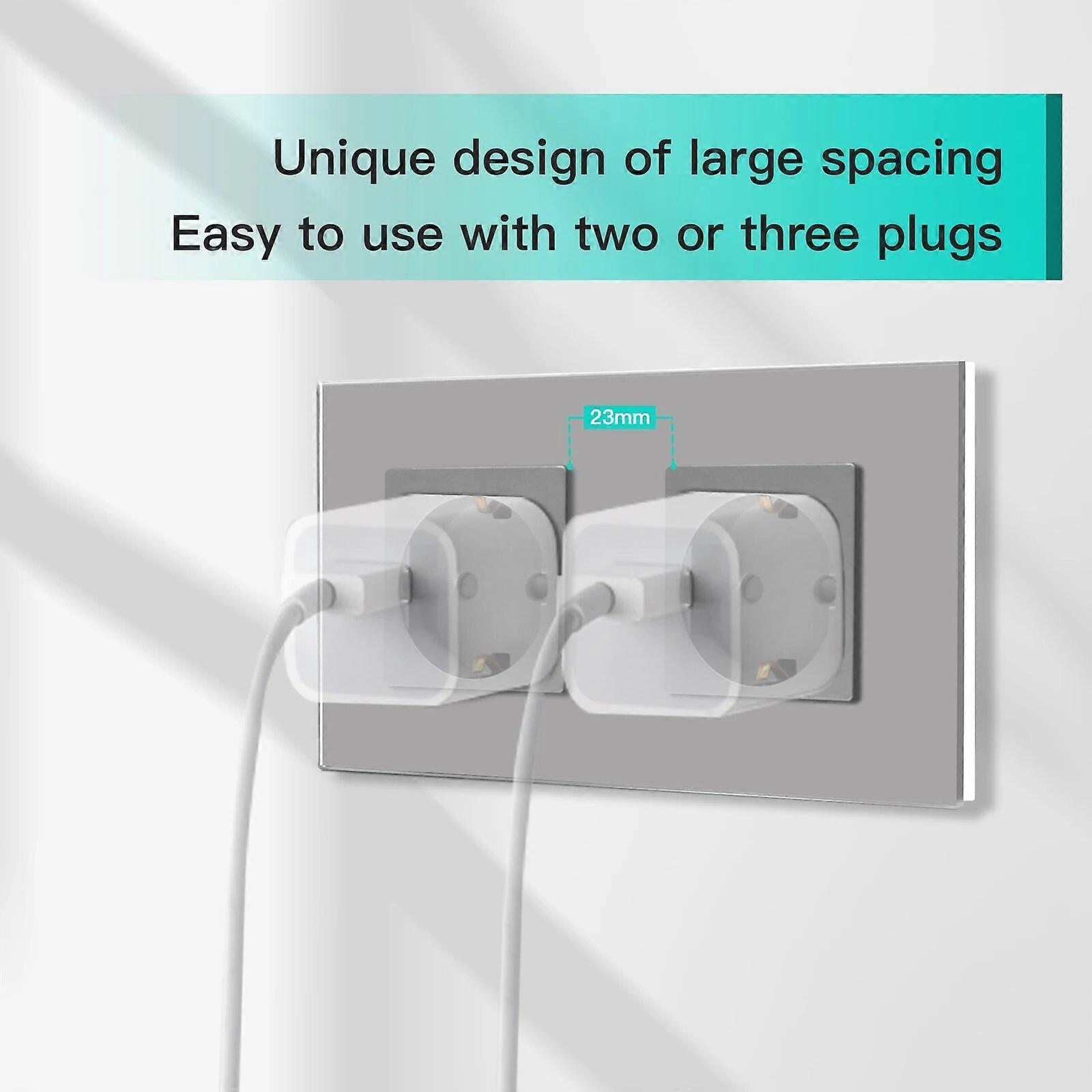 BSEED Double Socket EU Socket EU Standard Wall Socket 3 Colors White ...
