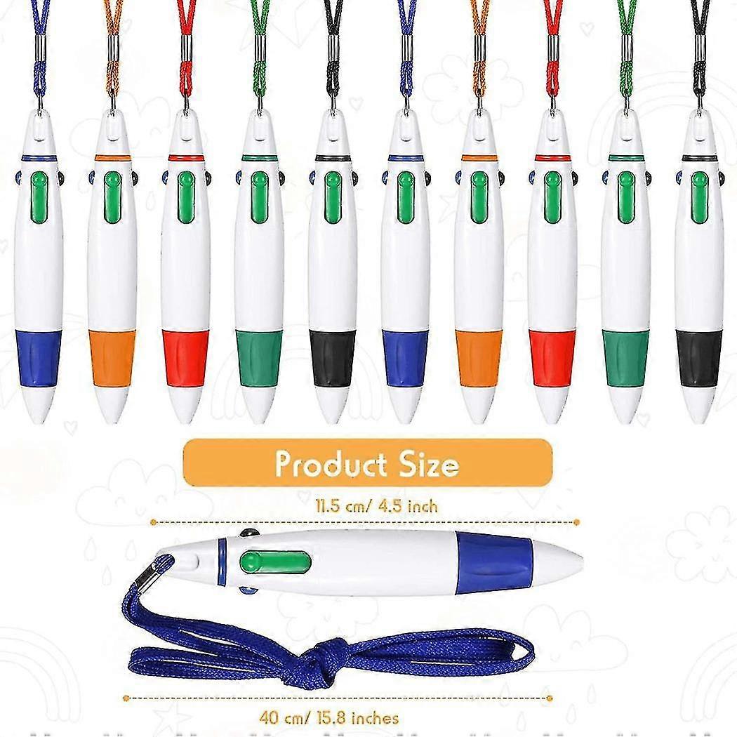 15 Pcs Retractable Pens On Lanyard Neck Pens In A Rope Shuttle Pen 4 ...