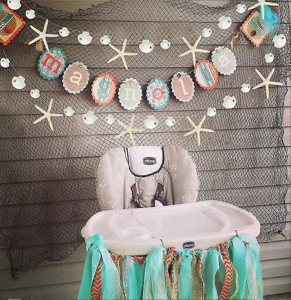 White Finger Starfish Sea Shell Garland Ocean Coastal Nautical Party ...
