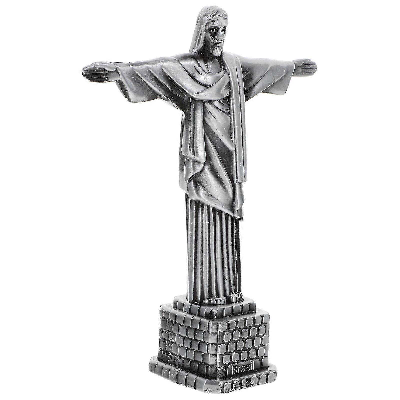 Jesus Figurine Desktop Alloy Jesus Statue Christian Jesus Sculpture ...