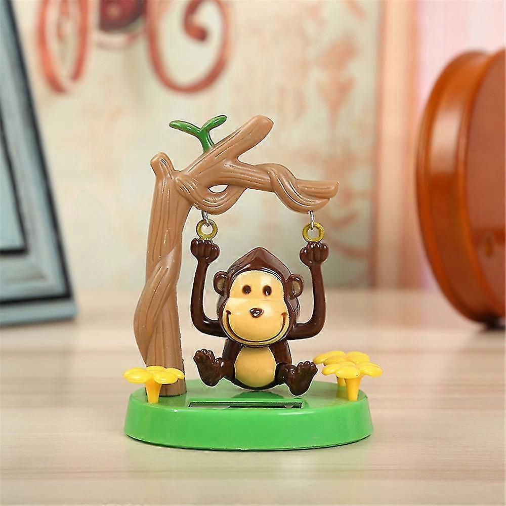Solar Powered Cute Monkey Swinging Animated Bobble Dancer Toy Car ...