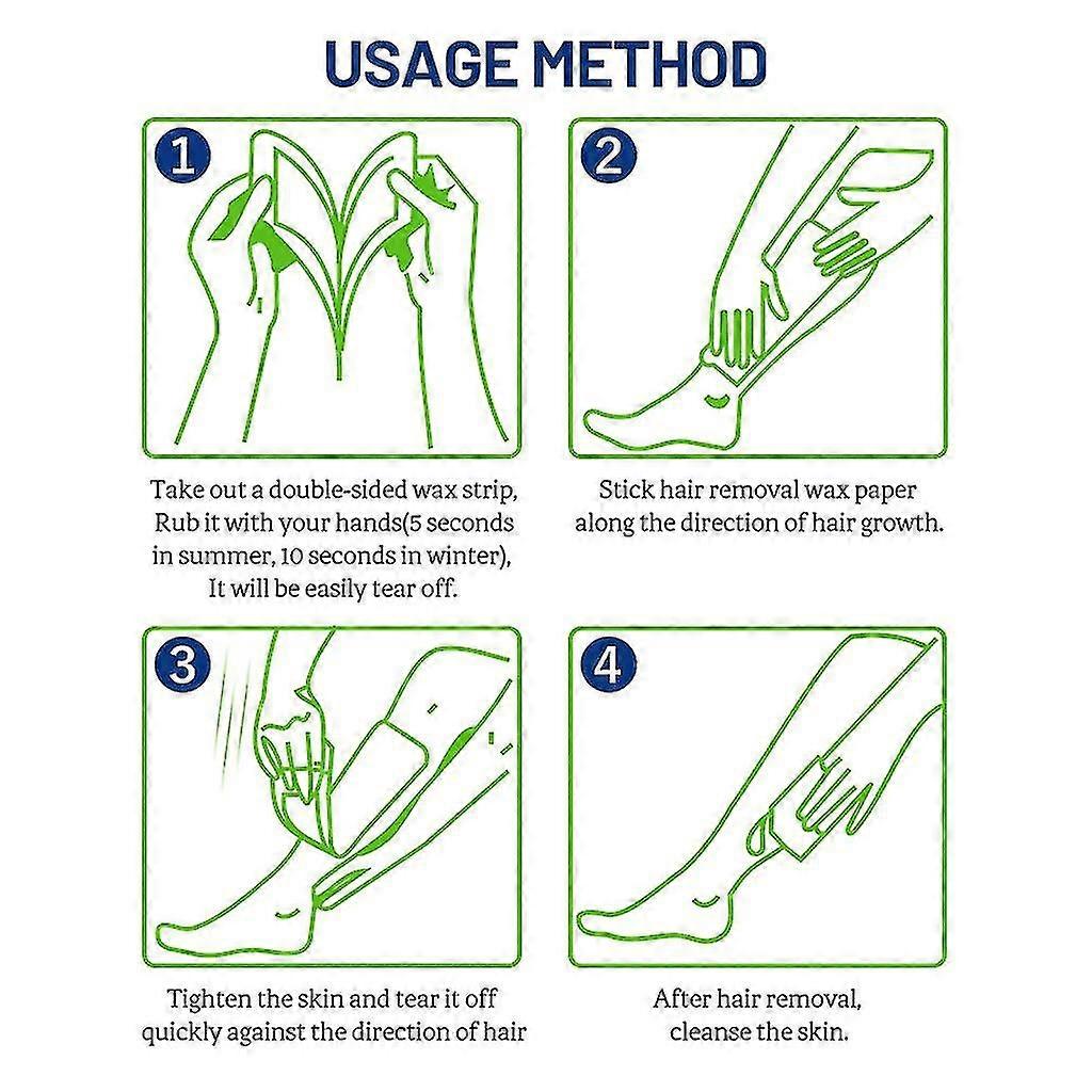 Hair Removal Tool Wax Strips Waxing Wipe Sticker For Face Leg Slip ...