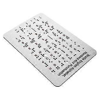 Braille Alphabet Board With Raised Dots Stainless Steel Numbers Punctuation Braille Learning ...