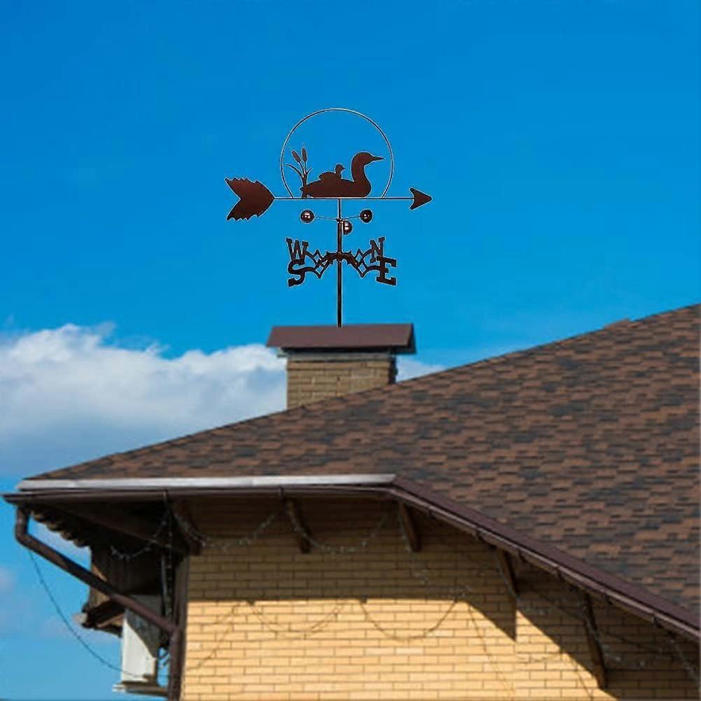 Duck Weathervane Kit - Metal Garden Wind Direction Indicator with ...