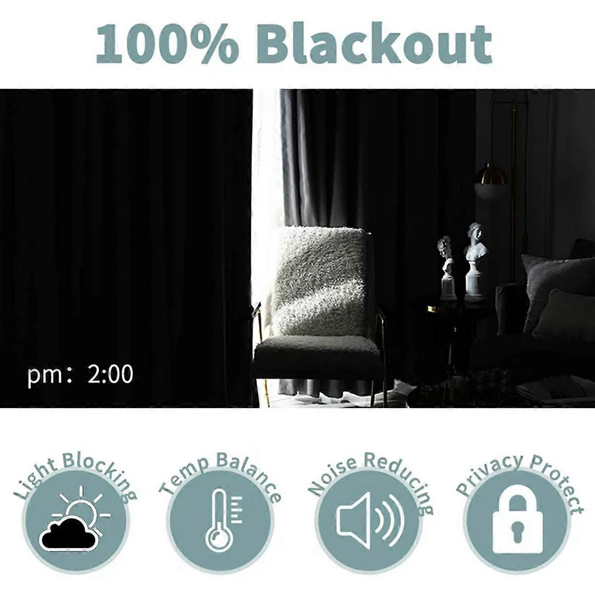 Elegant Room Darkening Curtains, Thermal Insulated Grommet Design for ...