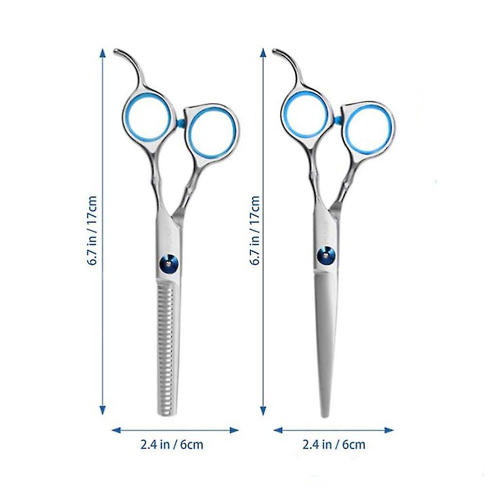 Professional Hair Cutting Scissors Set, 11 Pcs Haircut Scissors Kit ...
