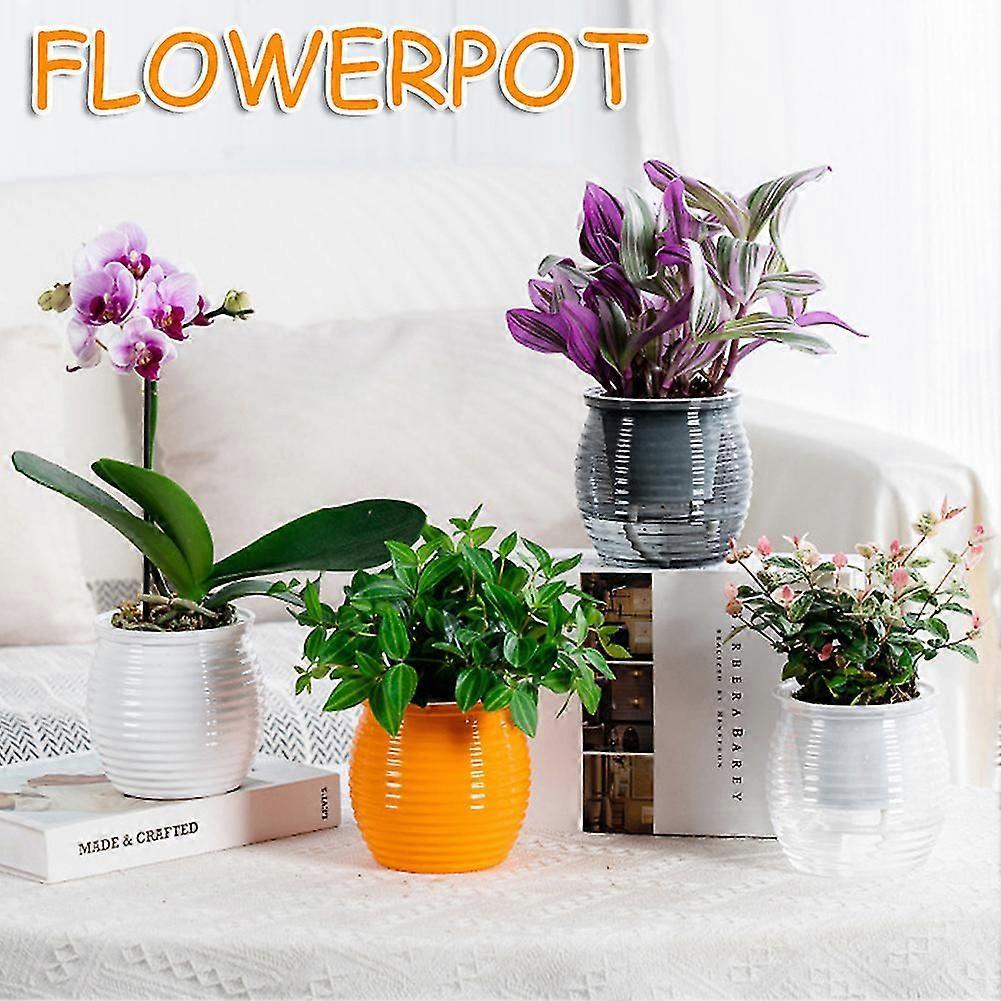 Fashioable Spirals Pattern Plant Pot Resuable Good Draining Flower Pot ...