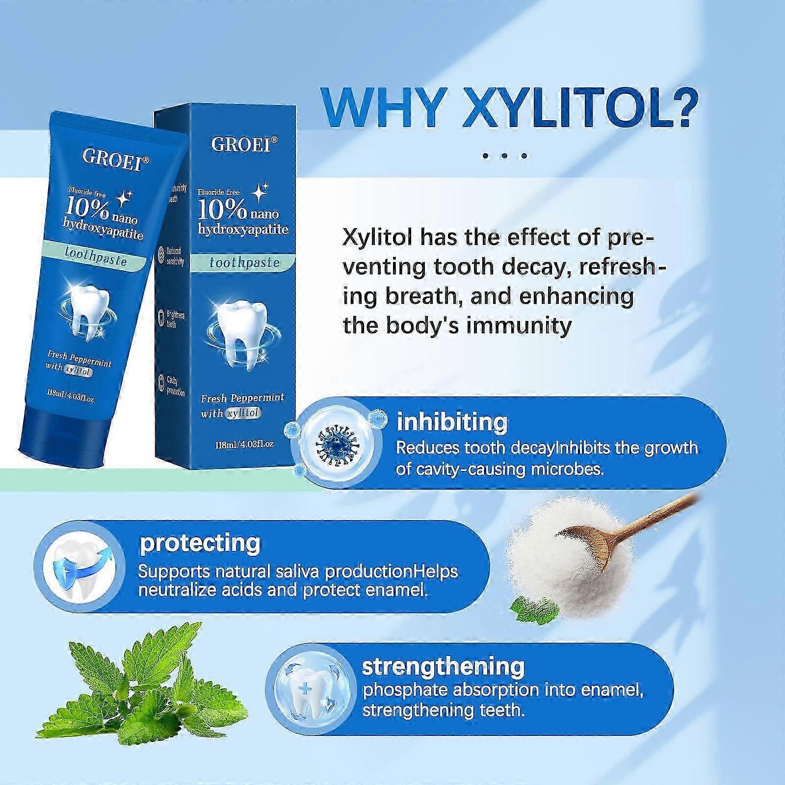 10% Nano Hydroxyapatite Toothpaste, Fluoride Free Toothpaste For ...