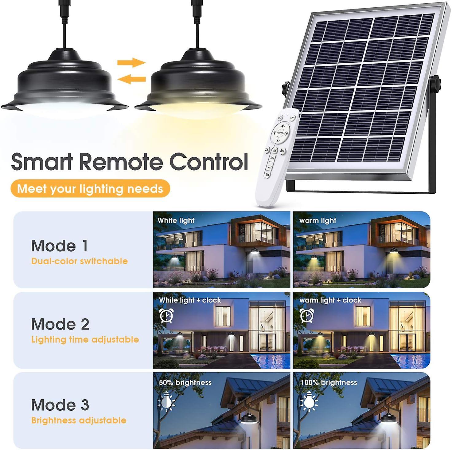 Solar Lights Indoor Outdoor Solar Shed Light With Remote Control ...