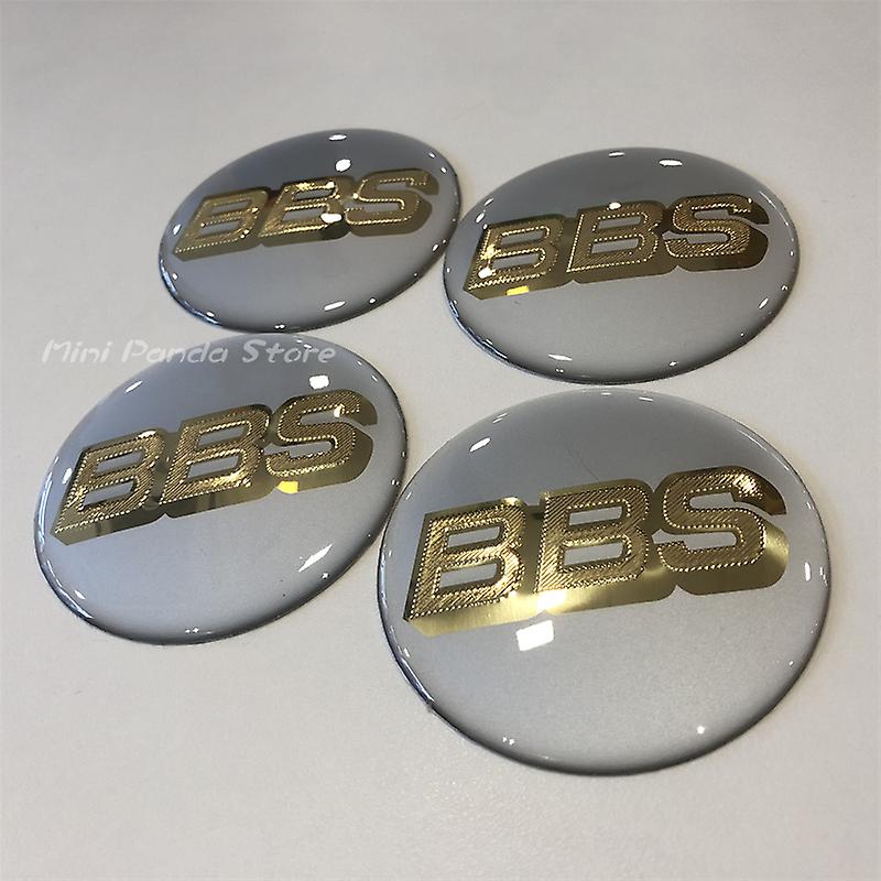 4pcs/lot Bbs Wheel Centre Cap Emblem Decal Stickers 70mm 7.0cm White ...