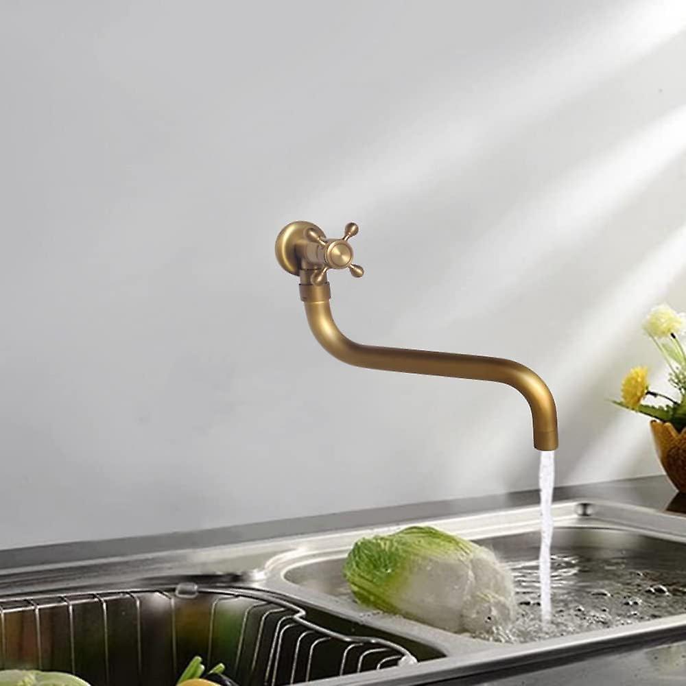 Single cold water faucet-wall-mounted large curved single cold faucet ...